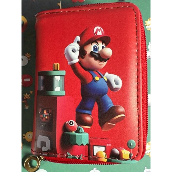 Toys | Super Mario Red Zippered Coin Purse Mario Character Design ...